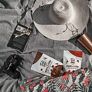 Just The Fun Part, Bite-Size Crispy Mini Waffle Cones with Premium Belgian Chocolate, Great for Snacks, Dessert, Grab & Go - Kosher, Milk Chocolate (Pack of 1)