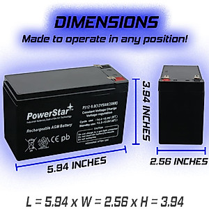 PowerStar replacement 12v 9.0Ah Replacement Battery for Compatible with apc RBC38 RBC40 RBC48 RBC51 RBC106 RBC110