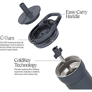 BrüMate Leap 12oz 100% Leakproof Kids Tumbler with Handle and Silicone Soft Straw | Durable Drop Resistant Silicone Sleeve | Made of Insulated Stainless Steel | Cup Holder Friendly | 12oz (Kiwi)