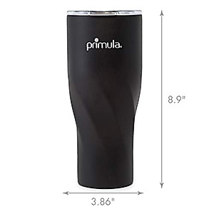 Primula Avalanche Double Walled Vacuum Sealed Stainless Steel Thermal Insulated Tumbler Stays Cold or Hot All Day Long, Reusable Thermos, 1 Count (Pack of 1), Matte Black