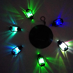Color-Changing Solar Powered Lanterns Wind Chime Wind Moblie LED Light, Spinner Windchime Portable Outdoor Chime for Patio, Deck, Yard, Garden, Home(1Pcs)