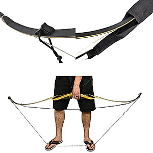 ZSHJGJR Archery Recurve Bow Stringer Tool Universal Long Bow Stringer Shooting Aid Cocking Rope Device Accessories