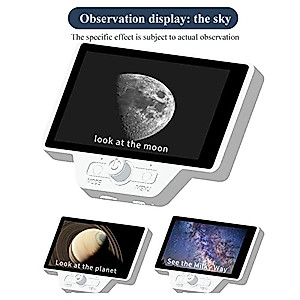 Telescope Electronic Eyepiece, 5 Inch HD Full View IPS Screen CMOS Electronic Digital Telescope Camera Lunar Astronomy Camera, for iOS for Android