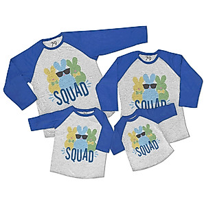 7 ate 9 Apparel Family Matching Happy Easter Shirts - Easter Squad Blue Shirt 5T