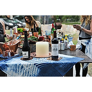 Sertodo Copper, Square Napa Bottle Coaster, Hand Hammered 100% Pure Copper, 5.5 Inch square, Set of 2