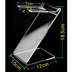 1PC Clear Acrylic Hair Dryer Holder Hair Dryer Display Rack Salon Home Bathroom Blow Dryer Holder Stand Hair Styling Tool Storage Organizer