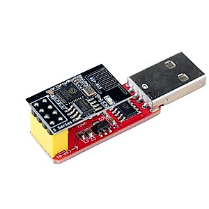 Stemedu USB to ESP8266 ESP-01S ESP-01 Wireless WiFi Transceiver & Programmer CH340G Serial Adapter Module with 4MB Flash, 115200 Baud Rate for IoT Projects