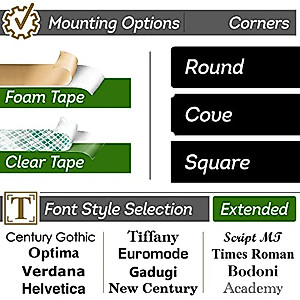 Name Plate, Custom Office Door Signs, Personalized Plaque for Wall, Address Mailbox, Name Sign - 2x8 Inch, 18 Colors - Made by My Sign Center, USA (Classic)