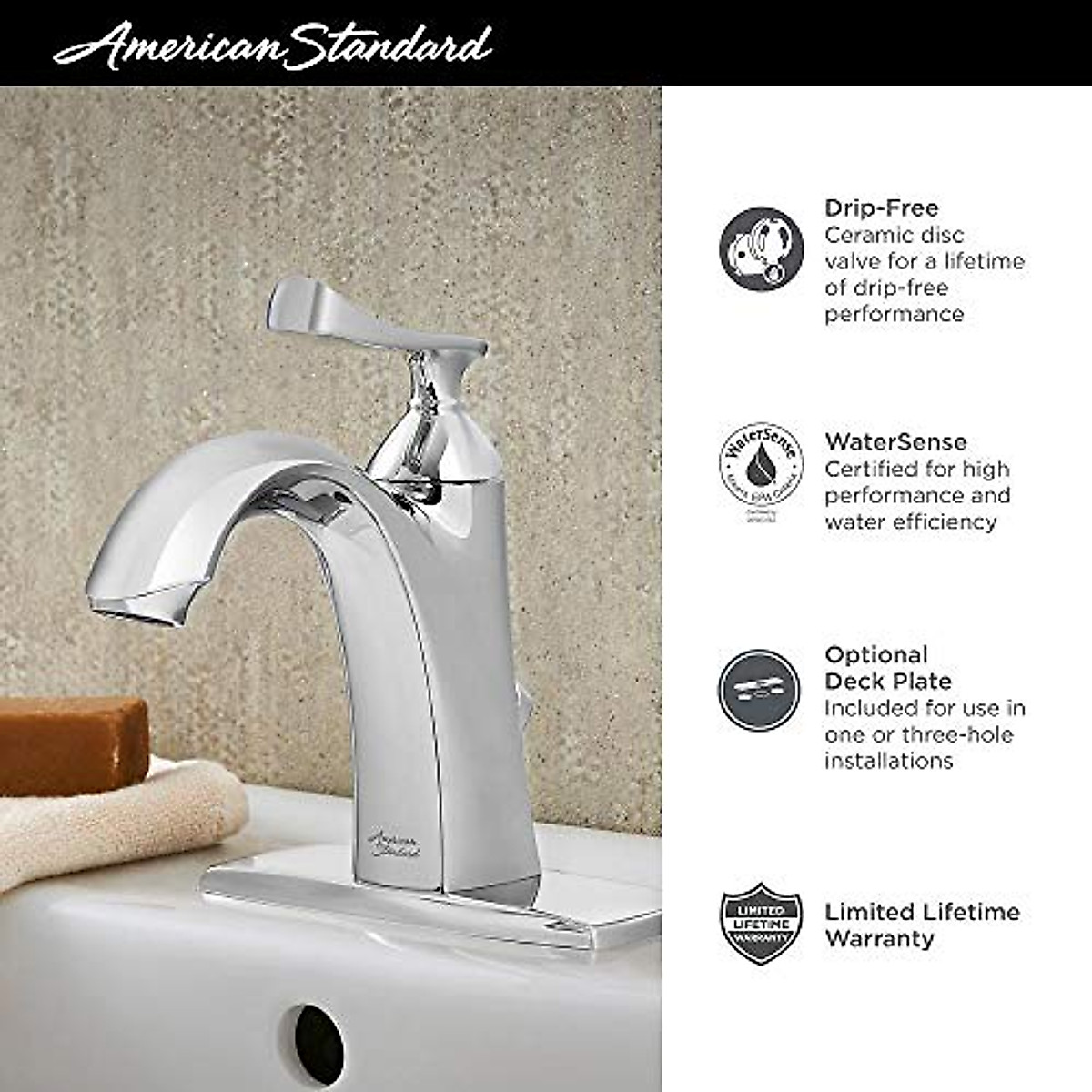 American Standard Chatfield Single Hole Single-Handle Bathroom Faucet in Brushed Nickel