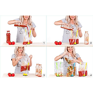 Baggy Rack For Ziploc Bag Holder Stand, Food Prep Bag/plastic Freezer Bag Holder, Meal Planning/prep Bag Holders,6 Pack/6 Color