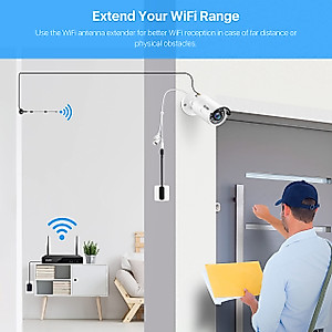 ZOSI 8CH 1080P Wireless Security Camera System with 1TB Hard Drive, H.265+ 8CH 1080P CCTV NVR,8PCS 1080P Indoor Outdoor WiFi Surveillance Camera,80FT Night Vision, Motion Alert,Remote Access