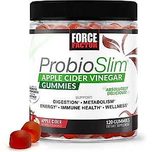 ProbioSlim Apple Cider Vinegar Gummies with Organic Apple Cider Vinegar and LactoSpore Probiotics and Prebiotics to Support Digestion, Metabolism, and Immune Health, 120 Count (Pack of 1)