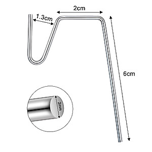 Hotop 50 Pack Stainless Steel Christmas Light Hangers Hook for Gutter Guard Hanging Outdoor Light Metal Gutter Light Clips Gutter Grid Wire Hook for Xmas Outside String Light Ornament Hanger(Silver)