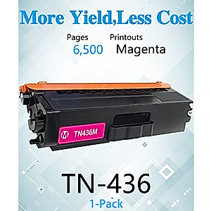 MM MUCH & MORE Compatible Toner Cartridge Replacement for Brother TN 436 TN-436 TN433 TN431 to use for MFC-L8900CDW MFC-L8610CDW HL-L8360CDWT HL-L8360CDW HL-L9310CDW MFC-L9570CDW Printers (Magenta)