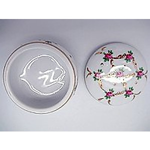 Essence of Europe Gifts Classic Victorian Themed Desert Rose Ceramic Vintage 2.5" Round Jewelry Box | GermanGiftOutlet