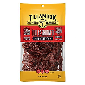 Tillamook Country Smoker Real Hardwood Smoked Beef Jerky, Old Fashioned, 10 Ounce
