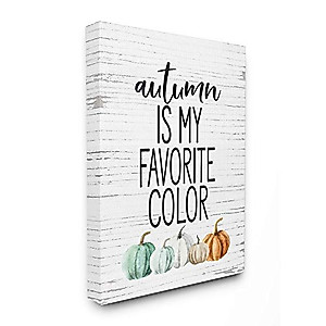 Stupell Industries Autumn Fall Seasonal Word Design Canvas, 24 x 30, Multi-Color