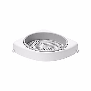 Wall-Mount Bathroom Rotating Shelf Corner Shower Rack Hooks Adhesive Organizer Adhesive Punch-Free Organizer