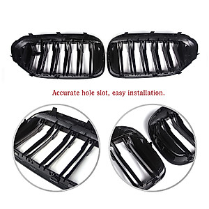Qitian ABS Gloss Black Front Kidney Grille Grill For BMW 5 Series G30 G31 F90(M5) (2017-2019 Only)