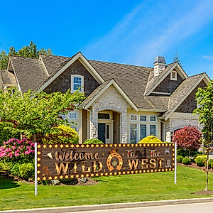 Kimini-Ki Brown Welcome to the Wild West Banner, Western Cowboy Mexican Theme Banner, Wild West Party Decoration, Western Cowboy Decorations for Party