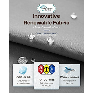 Oasbira Aluminum Outdoor Patio Furniture Loveseat, All-Weather Outdoor Patio Sofa with Washable Thick Cushion, Patio Sofa Couch for Porch, Balcony, Deck, Yard, Gray