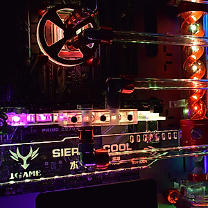 DZS Elec 2pcs Male to Male Extender Fitting Black G1/4" Water-Cooled Coupler