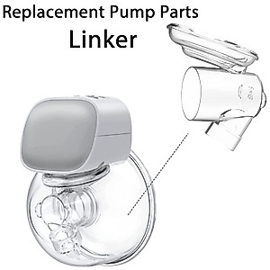Mompmuir Linker Compatible with Momcozy/TSRETE/HAUTURE/PADRAM/LoveOfLive/OMFMF, Use with Wearable S9 Pro/S10/S12 Parts Replace, Wearable Breast Pump Accessories Connector - 1 Pack