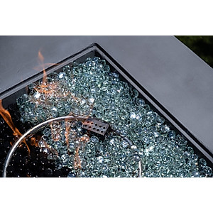 AKOYA Outdoor Essentials 10-Pound Fire Glass Round Drops 3/4 inch Reflective Tempered Crystal Beads for Fire Pit (10 lbs - 3/4 inch, Clear Crystals)