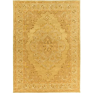 Hauteloom Kapowsin Wool Living Room, Bedroom Area Rug - Updated Traditional - Brown, Red - 6' x 9'