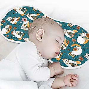 vvfelixl Muslin Burp Cloths Cats Gift Box Baby Washcloths for Baby Girl Boys 2 Pack Green