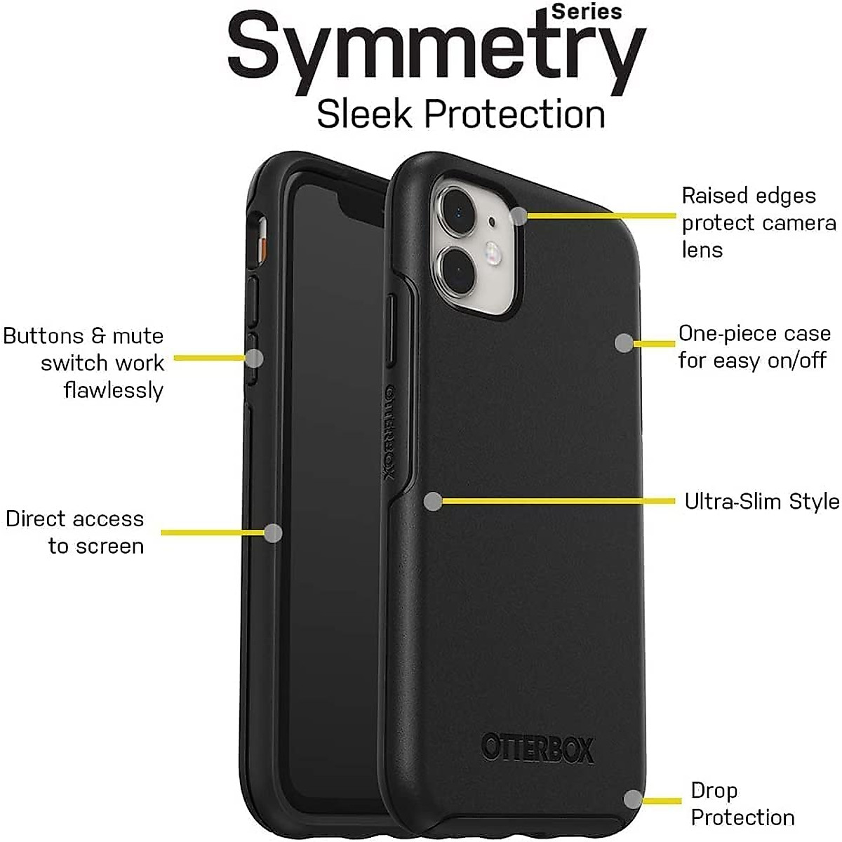 OtterBox Symmetry Series Case for iPhone 11 and iPhone XR - Includes Cleaning Cloth - Risk Tiger (Mandarin RED/PUREED Pumpkin)