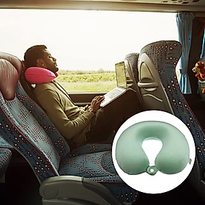 VOCOSTE U Shaped Memory Foam Pillow, Neck Pillow Cushion, Home Travel Office Pillow Cushion, Green