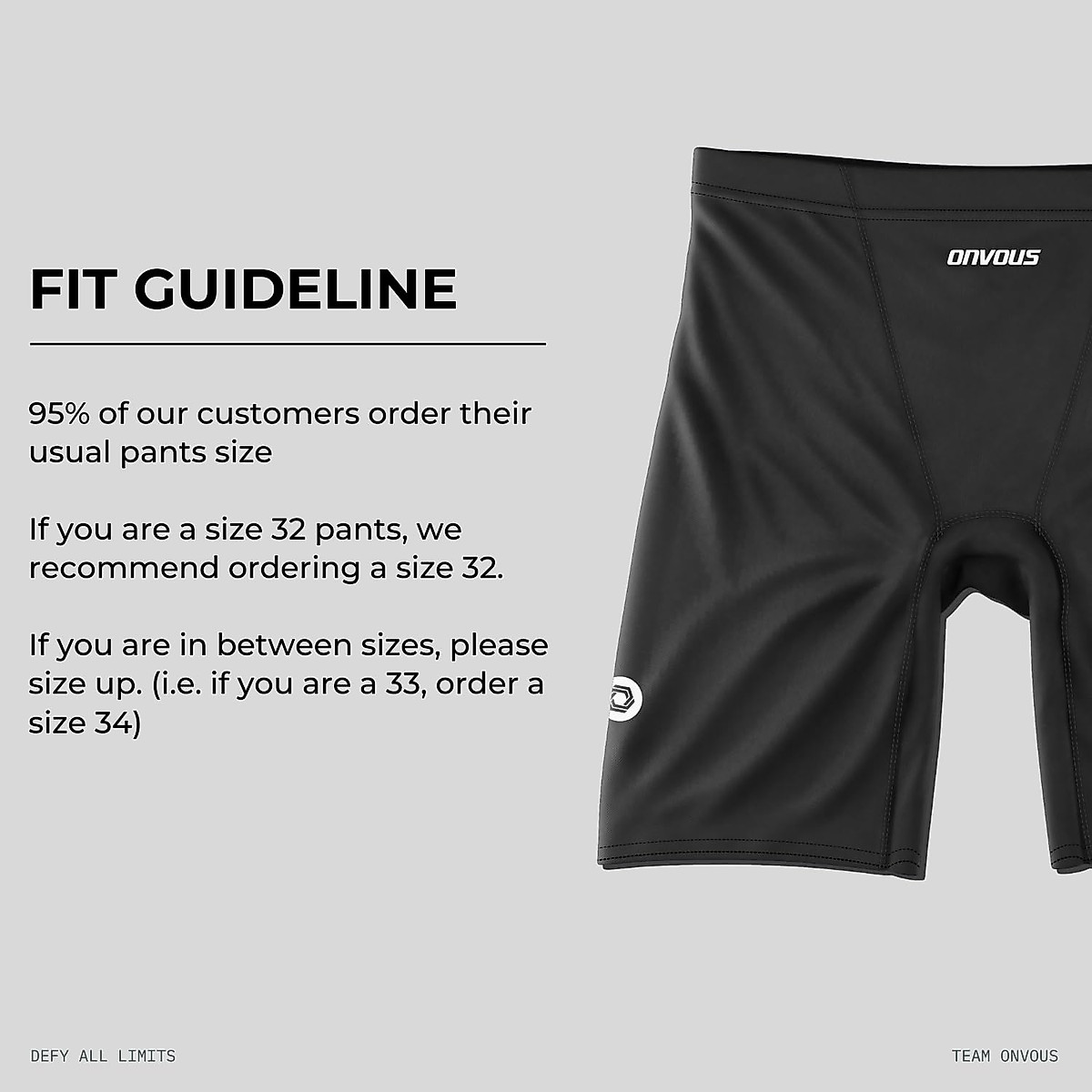 Onvous Men's Athletic Swimwear Jammer | Men's Swim Jammers Size 28-38