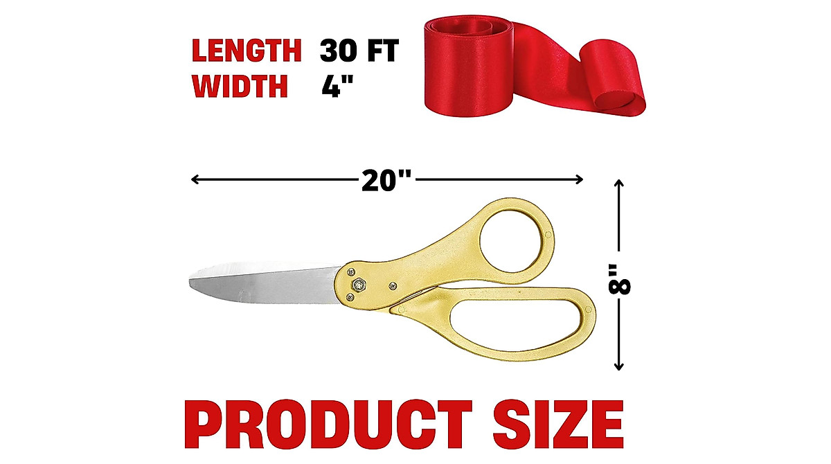 20" Gold Scissors for Grand Openings | Heavy Duty Design