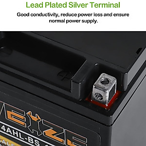 Weize YTX14AHL-BS High Performance - Rechargeable - Sealed Motorcycle Battery Compatible With Polaris Scrambler, Sportsman 90, Honda Scooters NQ50 Spree,Kawasaki 110 KLX110 Blue