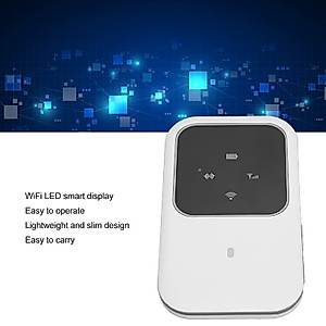 FOUF 4G LTE Global Mobile WiFi Hotspot, Factory Unlocked GSM Up to 10 Users Hotspot Travel Partner with LED Display, H80 Slim Wireless 4G Router with SIM Card Slot for Mobile Phones Tablet Laptop