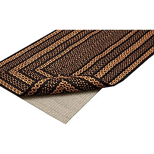 VHC Brands Classic Country Primitive Flooring-Farmhouse Jute Black, Stair Tread, Non-Stenciled