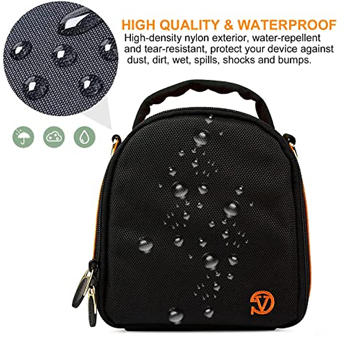 ROXIE Professional Point and Shoot Camera Case Bag for Canon PowerShot G9 G7 G5 G1 X Mark III ELPH 360 HS G9 G7 G5 G1 X Mark III ELPH 360 HS