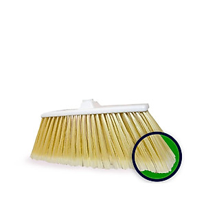 Blue Turtle Replacement Head for Multifunctional Broom - Memory Bristles for Indoor and Outdoor Sweeping - No Shedding Floor Cleaner with Double Layer Plastic Shoulder - Broomstick Not Included