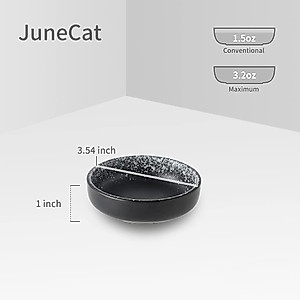 JuneCat 3.3 Inch Soy Sauce Dish Dipping Bowls 2.5oz Side Dishes Small Appetizer Pinch Bowls Set of 6