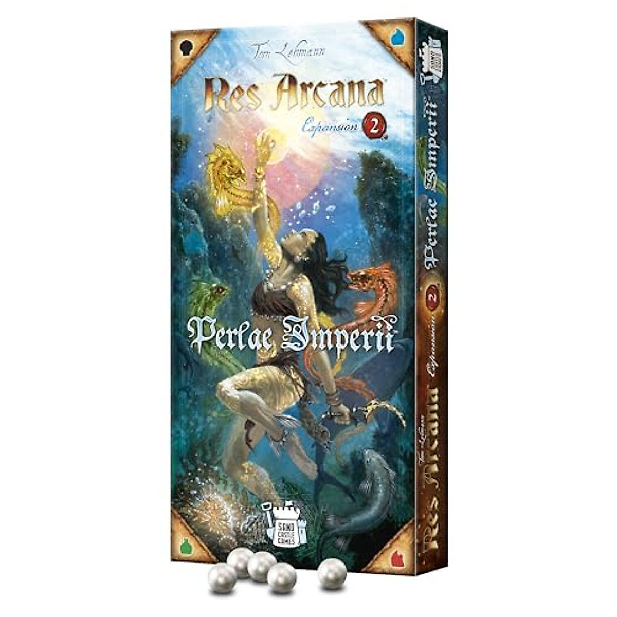 Res Arcana Perlae Imperii Board Game EXPANSION - Unleash the Power of Pearls! Fantasy Adventure, Strategy Game for Kids & Adults, Ages 14+, 2-5 Players, 30-60 Min Playtime, Made by Sand Castle Games