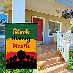 Linen Black History Month Garden Flag Black History Month Yard Sign Afro African American Black History Month Decorations and Supplies Outdoor
