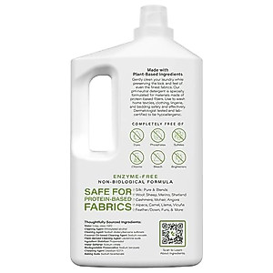 Heritage Park Silk & Wool Fragrance Free, Hypoallergenic, pH-Neutral Laundry Detergent - Dermatologist-tested, Sensitive Skin-Friendly, Enzyme-Free, Concentrated Up to 128 loads (64 fl oz)