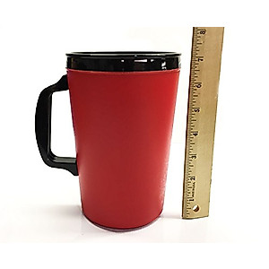 GAMA Electronics 2 ThermoServ Foam Insulated Coffee Mugs 34 oz (1) Blue & (1) Red