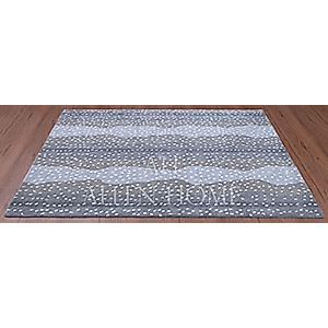 Hand Tufted Traditional Wool Area Rugs by Allen Home | Durable | 100% Wool | Living Room, Dining Room, Bedroom, and Entryway Area Rugs | 8’ x 10’ | Antelope Grey