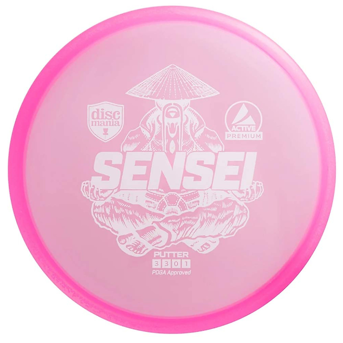 Discmania Active Premium Sensei Disc Golf Putter, Reliable Putter and Approach Disc (Colors May Vary) (165-176g)