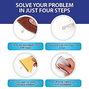 Drywall Repair Kit,2 Pack Wall Mending Agent,Wall Spackle with Scraper, Wall Surface Hole Fill Quick and Easy Solution