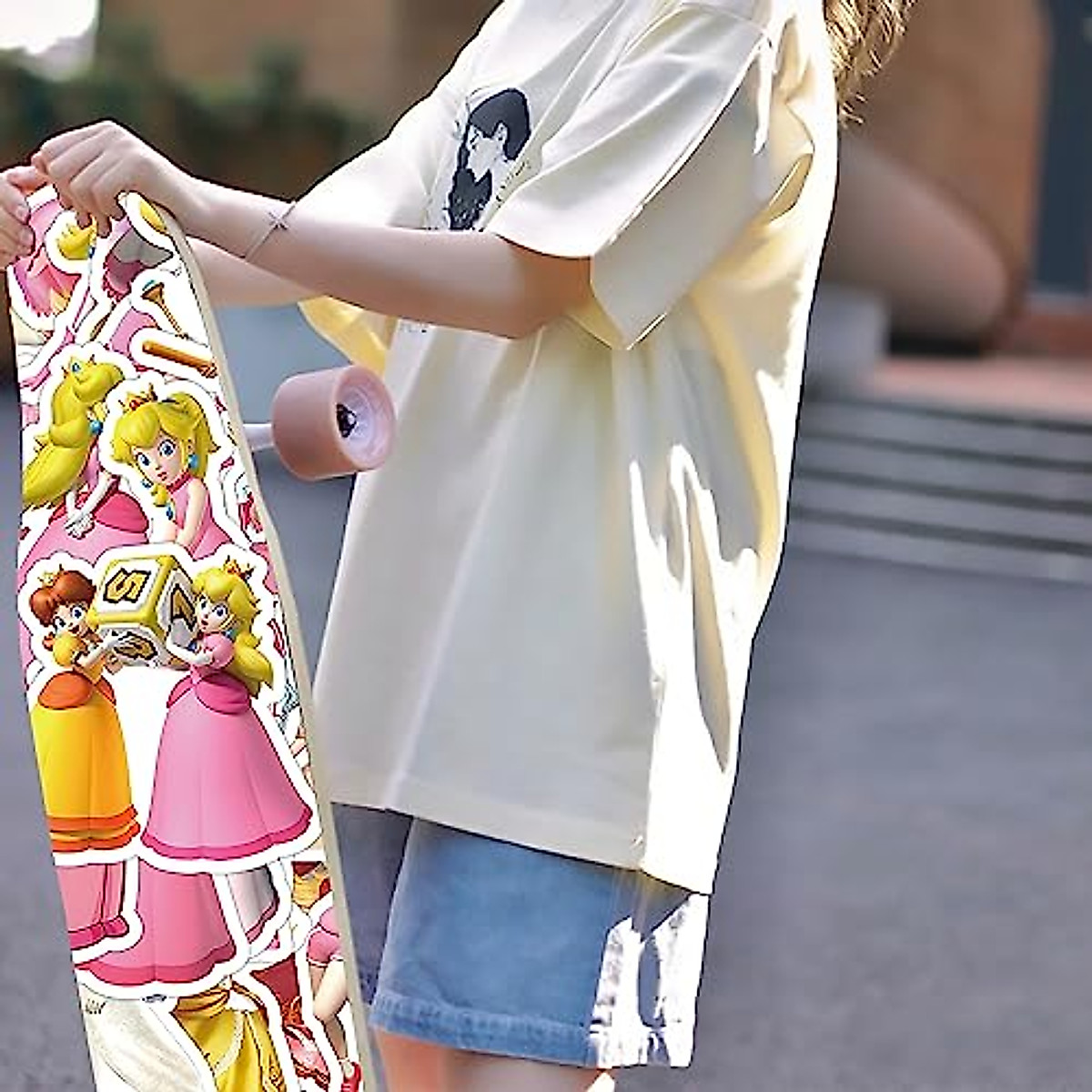 Stickers for Peach Princess Party Favors Supplies Kids Teens Girls Party Toys Decorations Vinyl Waterproof Laptop Water Bottle Stickers A