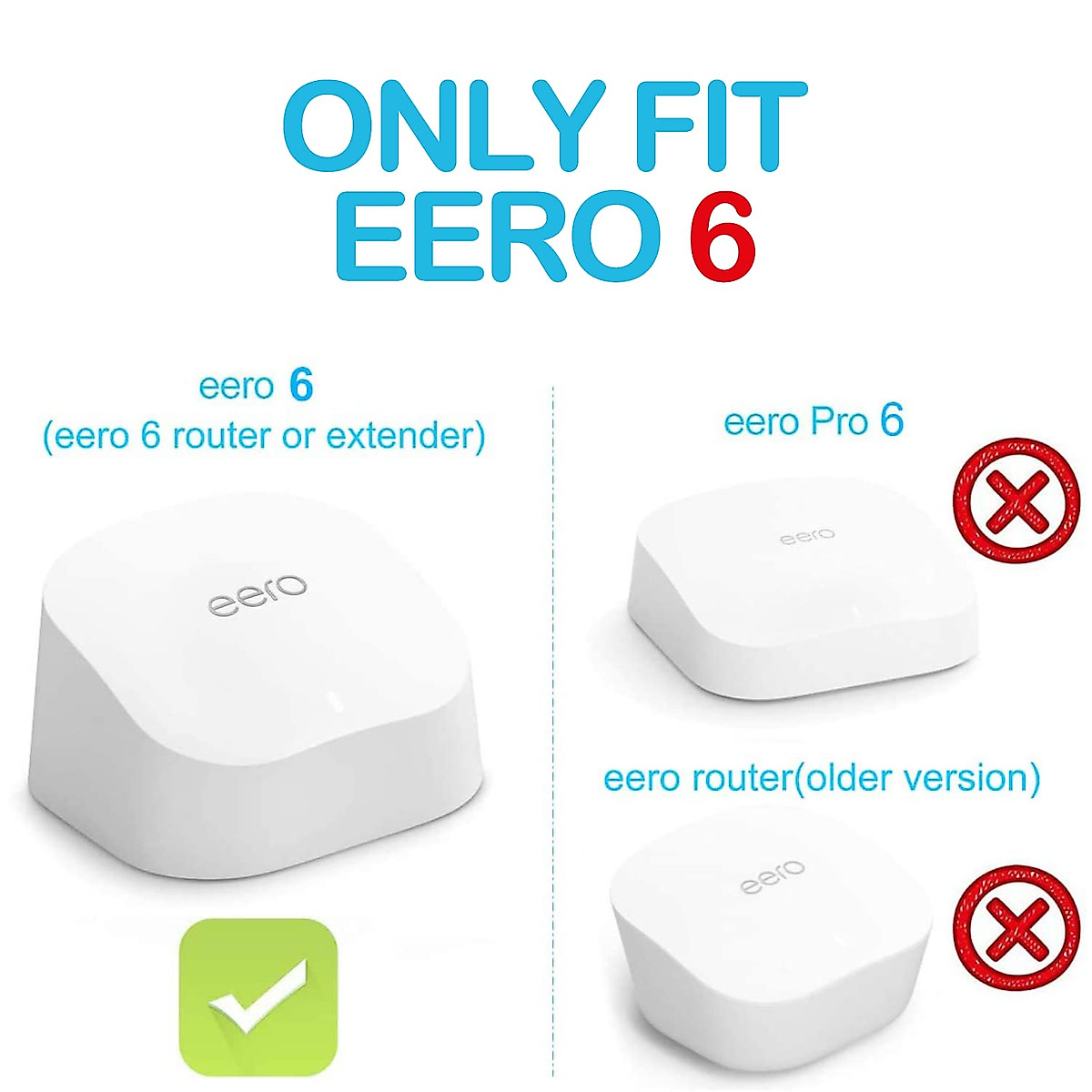 Wall Mount ONLY for eero 6 Dual-Band mesh WiFi System, eero 6 Wall Mount, Outlet Wall Mount for eero 6 Router and Extender (1)