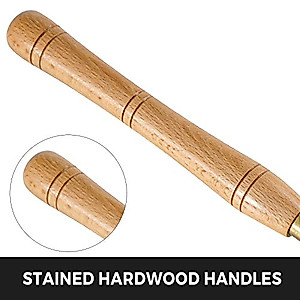 Mophorn Lathe Chisel 8 Piece Wood Lathe Chisel Cutting Carving HSS Steel Blades Wood Turning Tools Lathe Chisel Set Wooden Case for Storage for Wood Turning Hardwood One Free Chisel